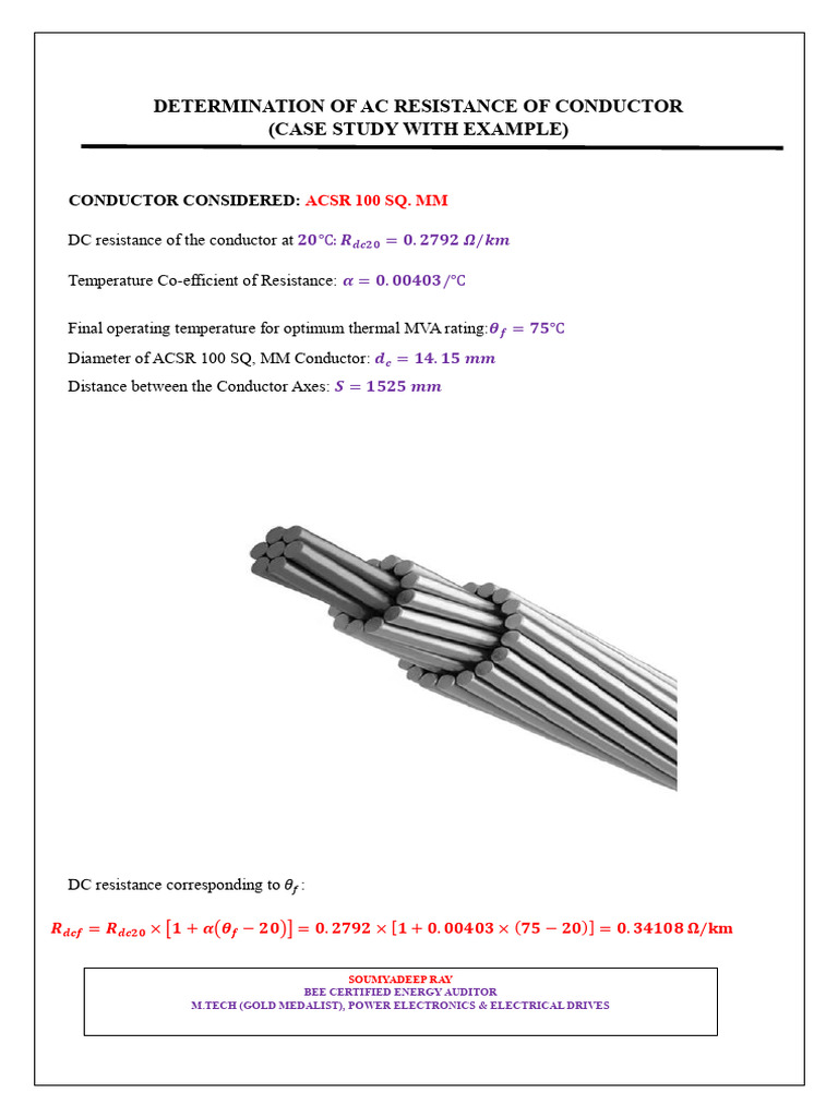 Ac Resistance of Acsr Conductors 1727678561 | PDF | Electrical Conductor | Physical Quantities
