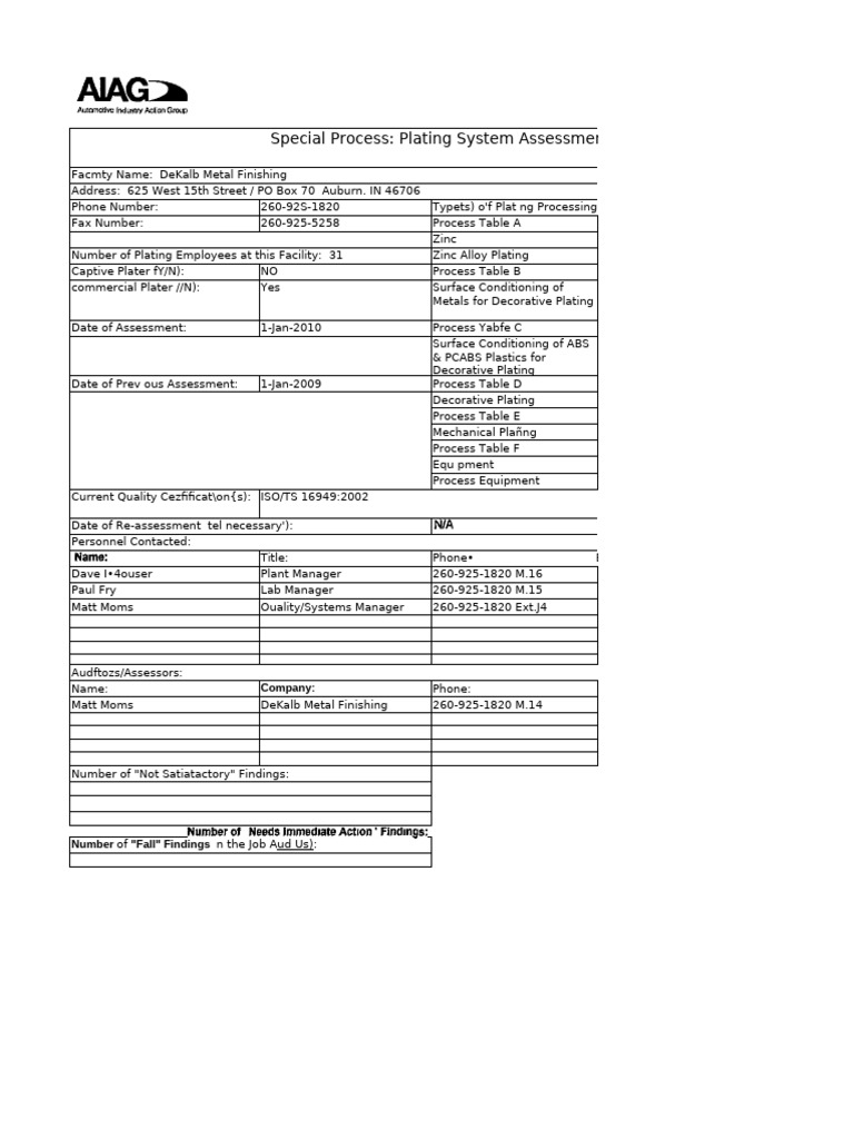 CQI-11 Plating System Assessment | PDF | Calibration | Software Testing
