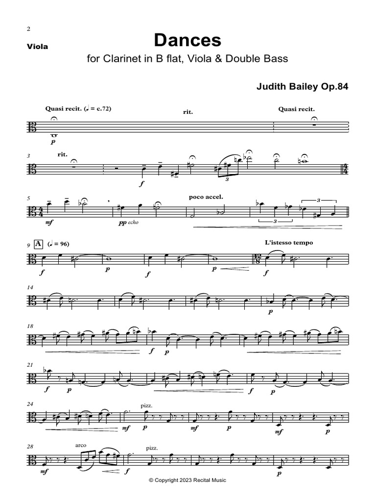 Bailey - Dances VIOLA | PDF
