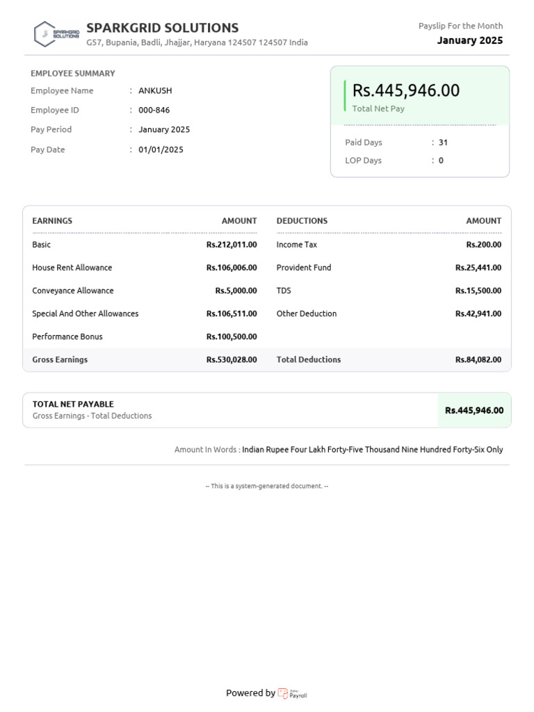 Payslip 000-846 Jan 2025 1169413523210864435 1744800766295 | PDF