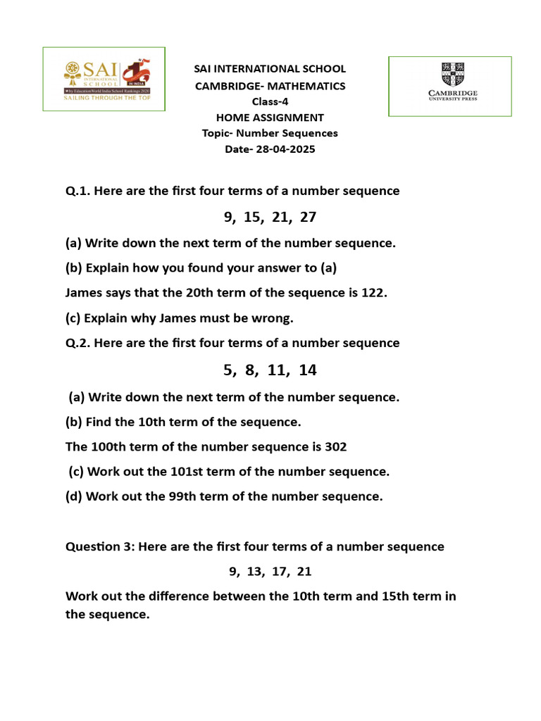 28 April Class 4 | PDF