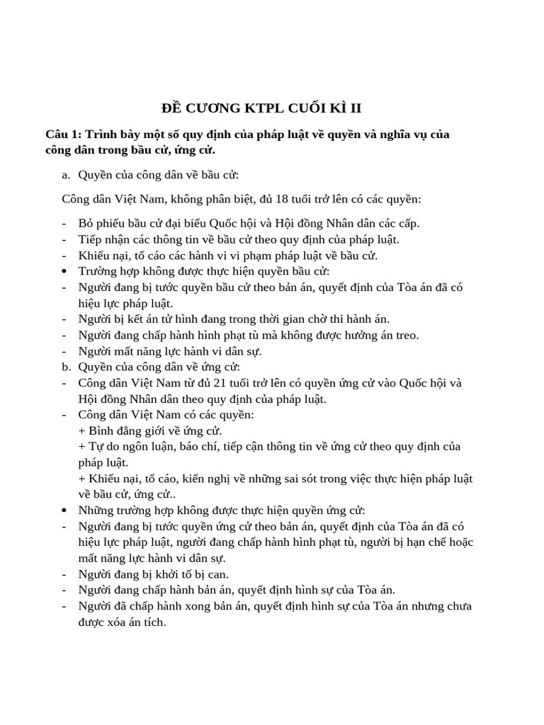 ĐỀ-CƯƠNG-KTPL-CUỐI-KÌ-II | PDF