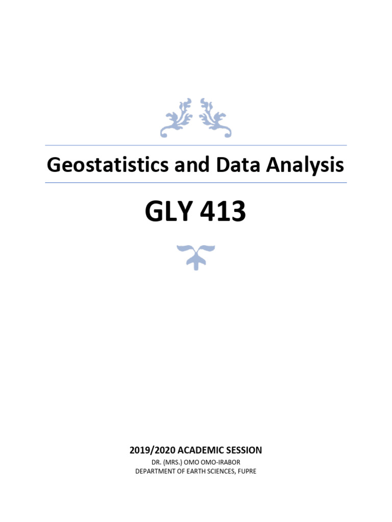 GLY 413 Geostatistics and Data Analysis (1) - 021606 | PDF | Type I And Type Ii Errors ...