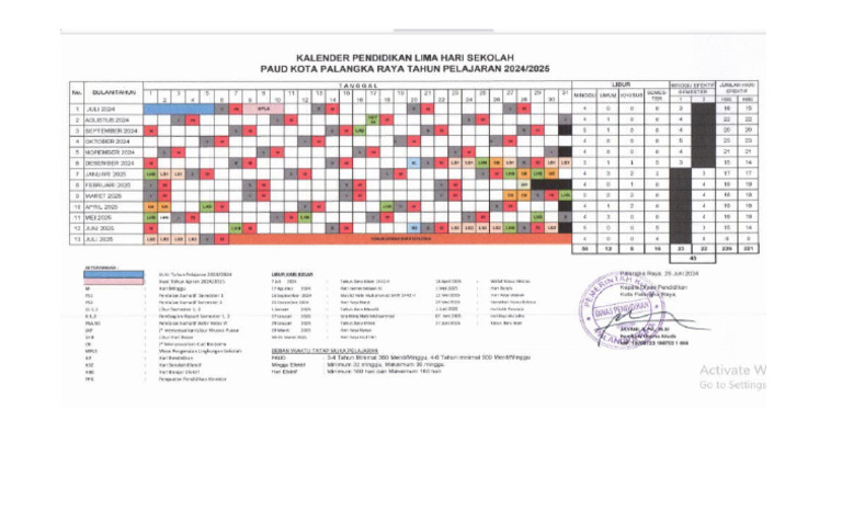Kalender Pendidikan 2024-2025 | PDF