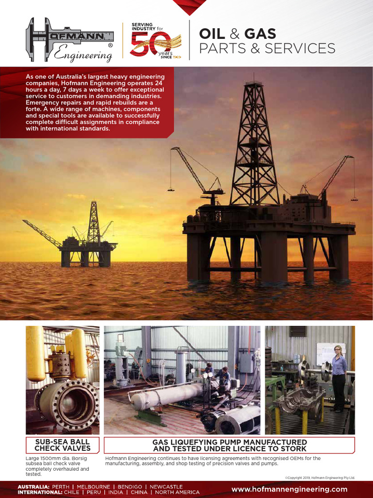 38 Hofmann Oil and Gas Brochure A4 | PDF | Valve | Pump