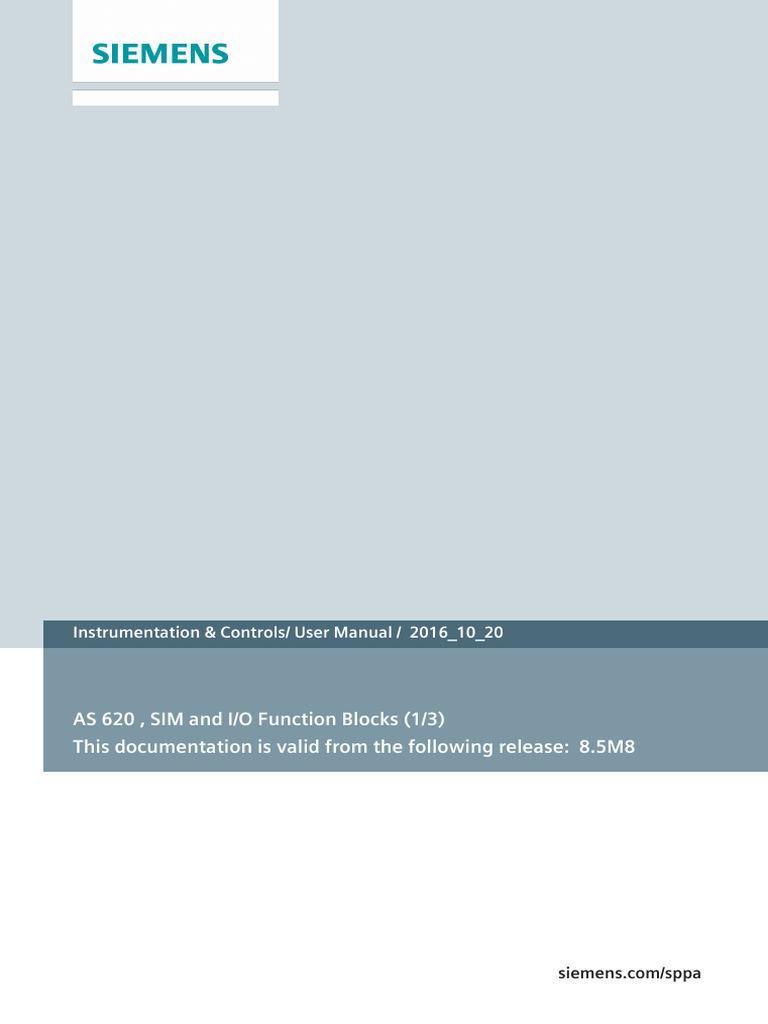 SPPA-T2000 User Manual: Function Blocks | PDF | Electromagnetic ...