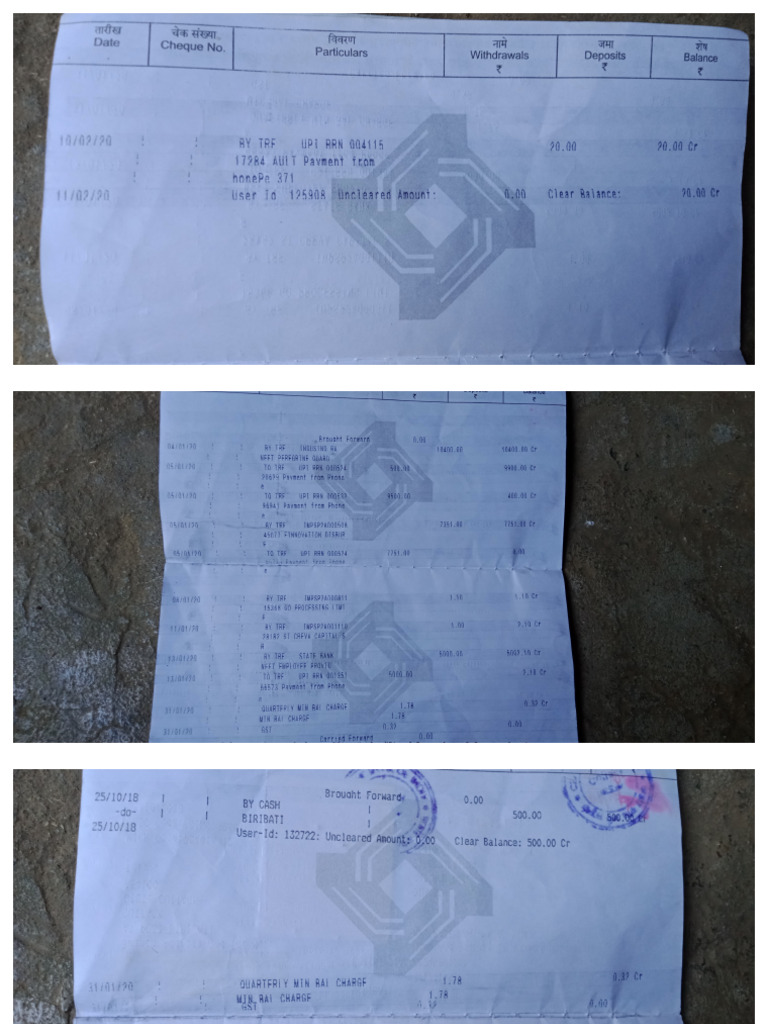 RP Bank Passbook | PDF