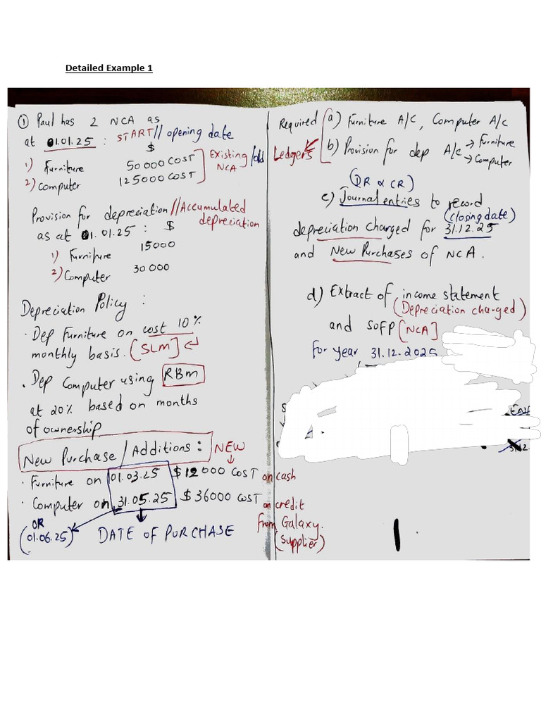 Depreciation Full Question Example | PDF