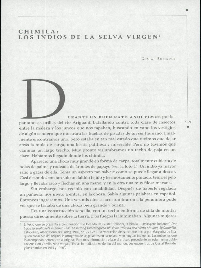 Chimila - Los Indios de La Selva Virgen. | PDF