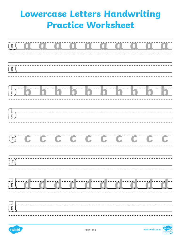 Lowercase Letters Drill | PDF