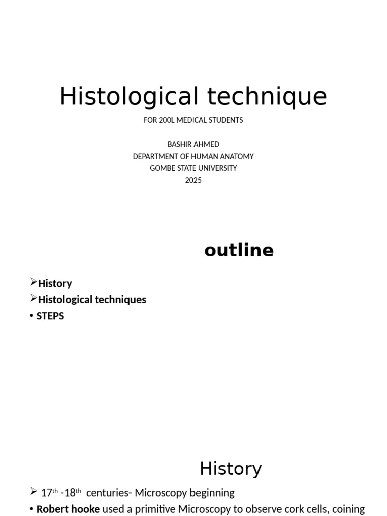 Histological Techniques - 090759 | PDF | Histology | Microscope
