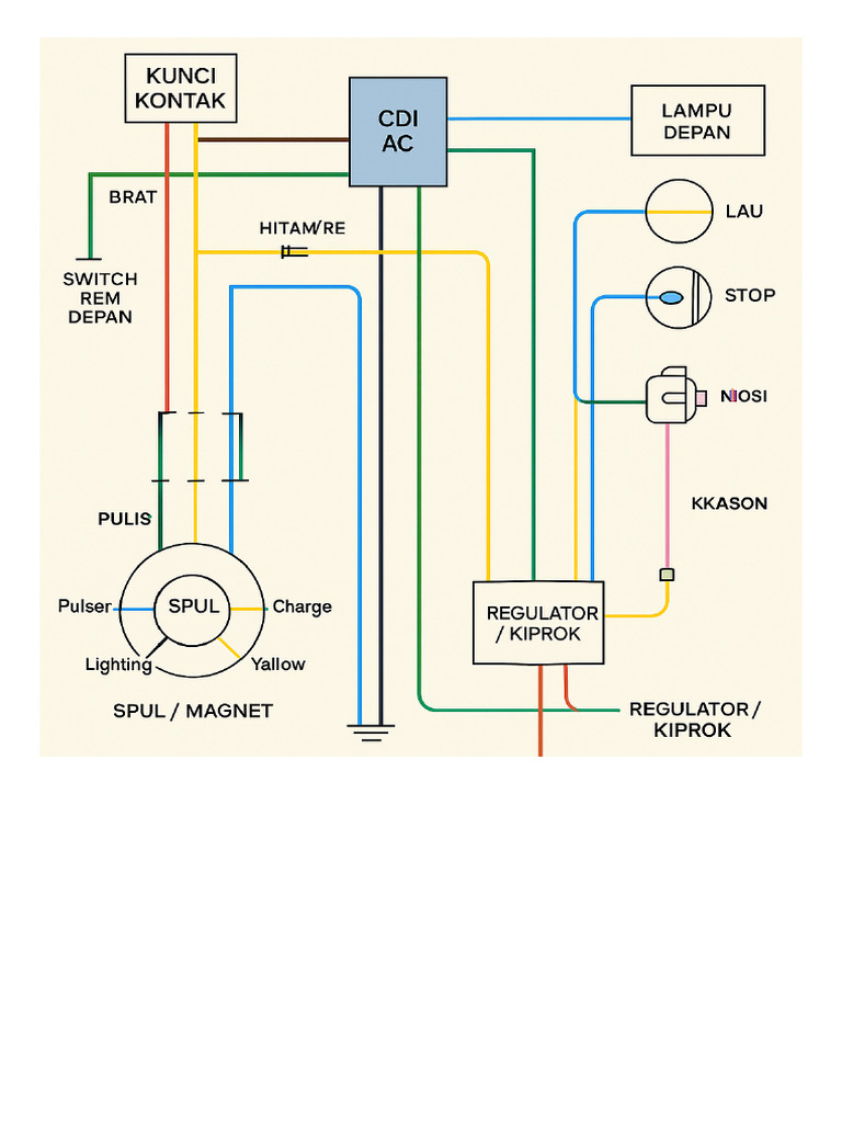 Wiring Diagram Mio Smile Full | PDF