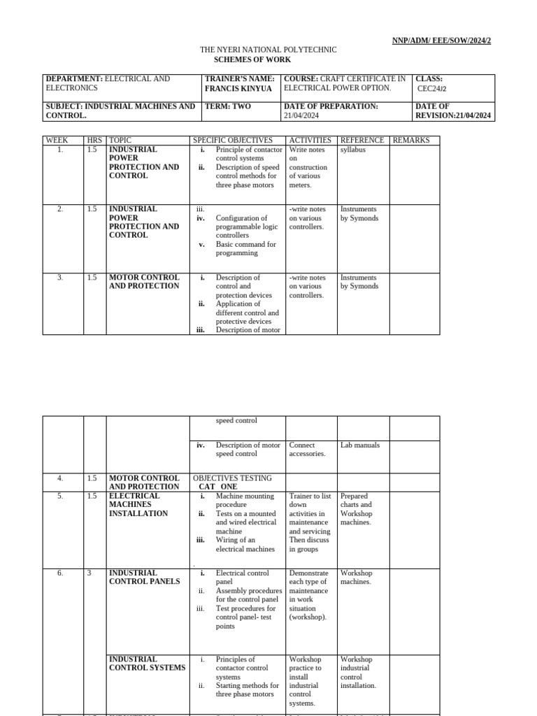 Sow Machines Contrl Cec24j2 | PDF | Machines | Instrumentation