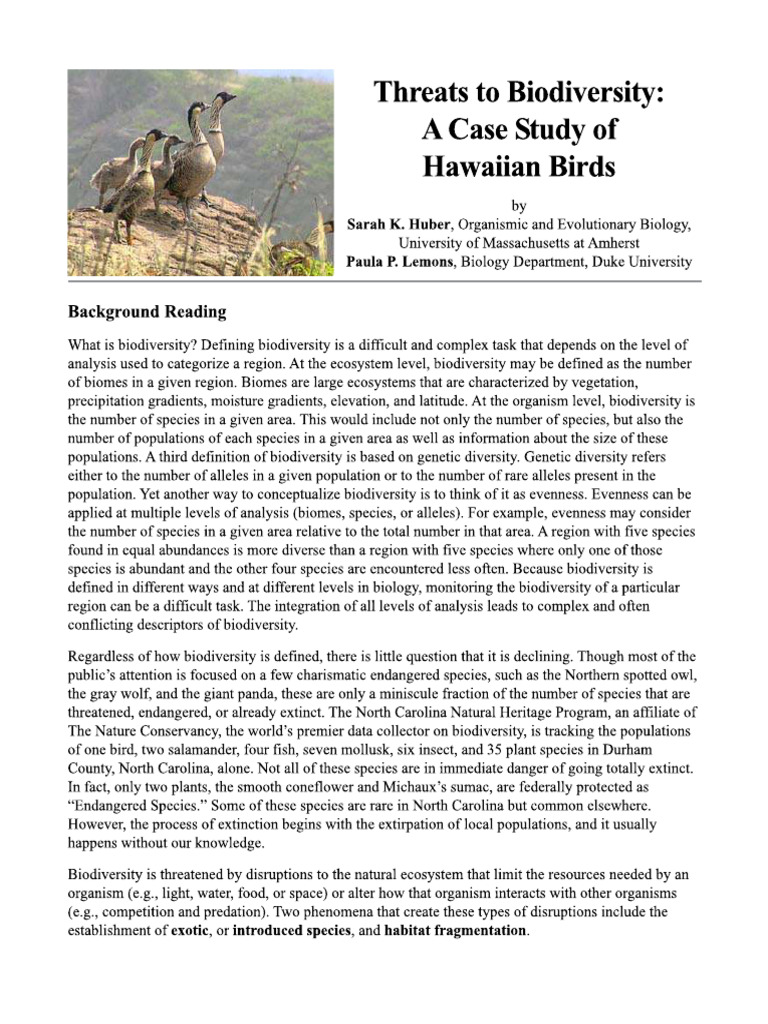 Hawaiian Bird Case Study | PDF