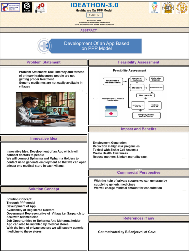 Ideathon-3.0 Poster Template | PDF | Medicine | Social Programs
