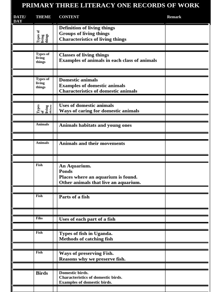 Primary Three Literacy on Living Things | PDF