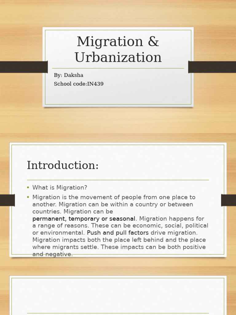 Migration and Urbanization Insights | PDF | Human Migration | Urbanization