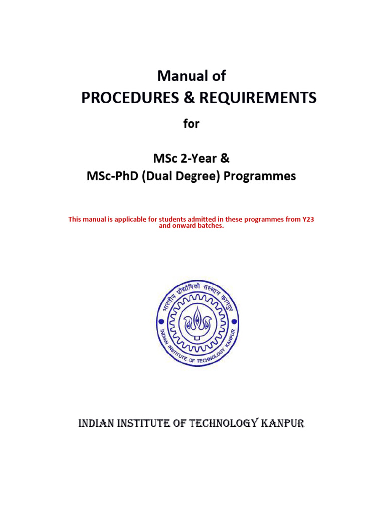 MSC MSPD-Manual | PDF | Academic Term | University And College Admission
