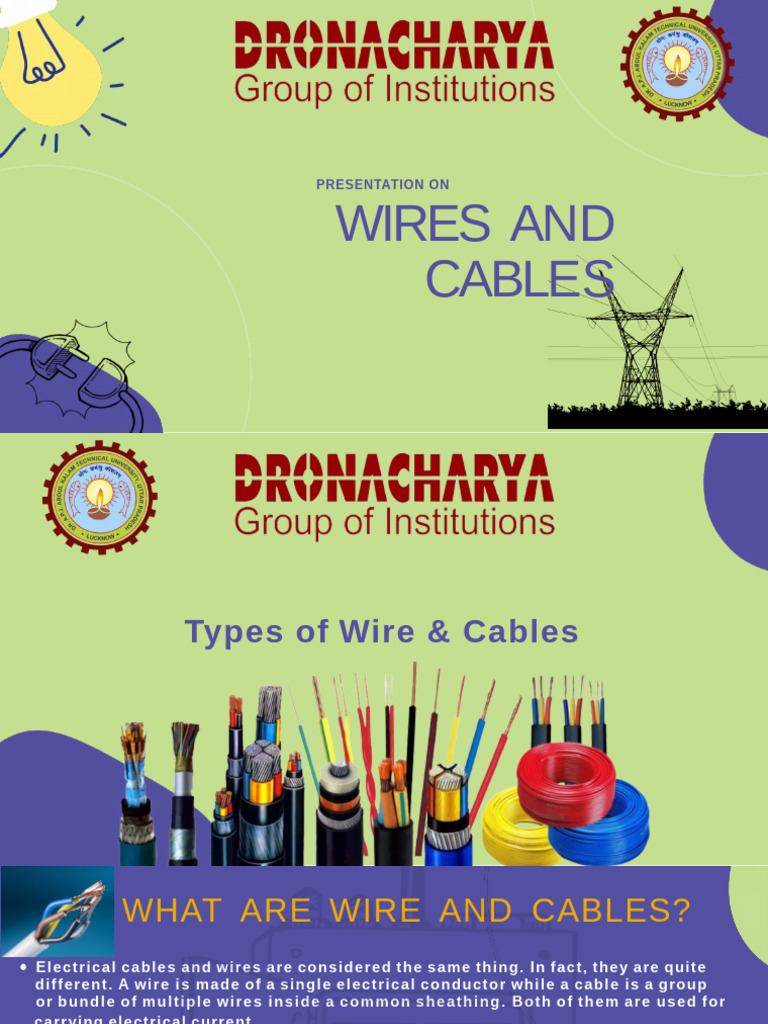 Wires and Cables | PDF | Wire | Insulator (Electricity)