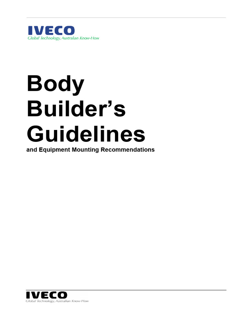 IVECO Body Builder Guidelines | PDF | Semi Trailer Truck | Strength Of ...