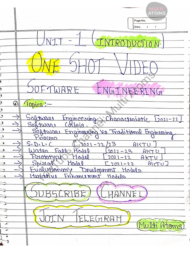 Se (Software Engineering) All Unit by Multi Atoms | PDF