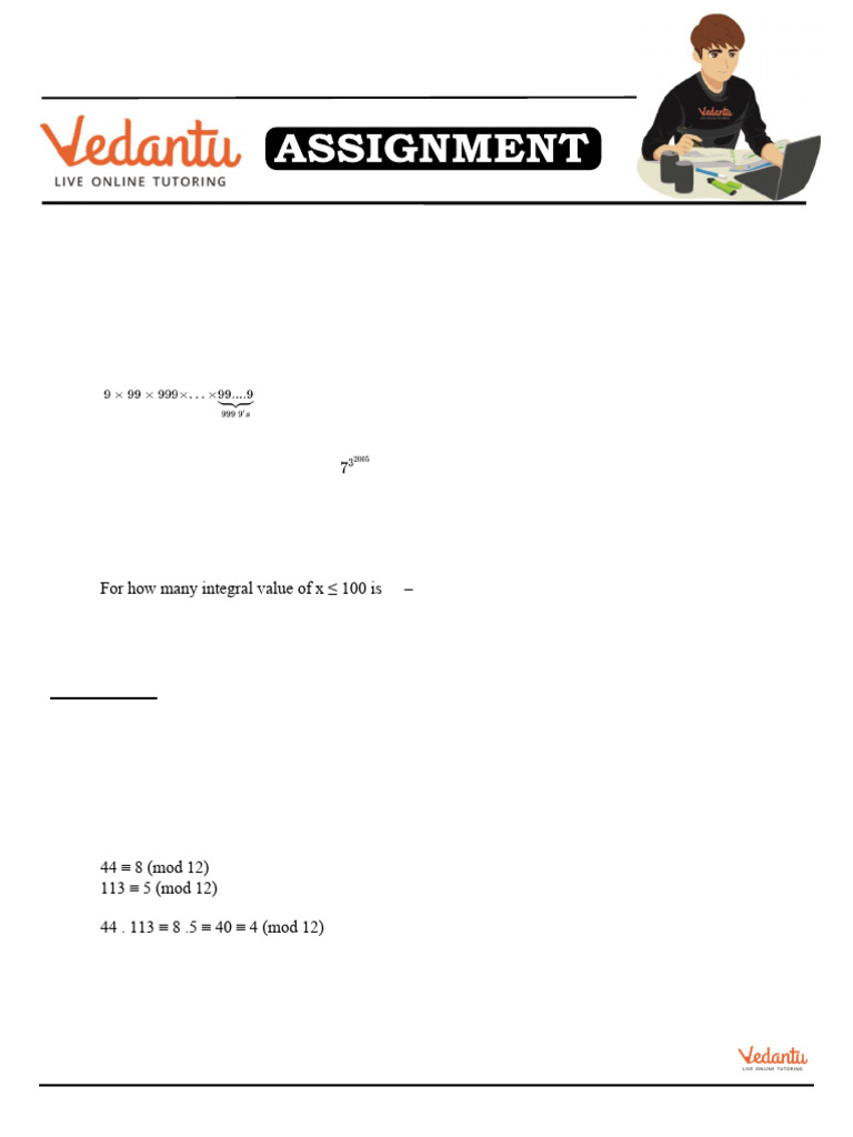 Congruence 1 Assignment Lec6 - Sol Dual | PDF | Algebra | Ring Theory