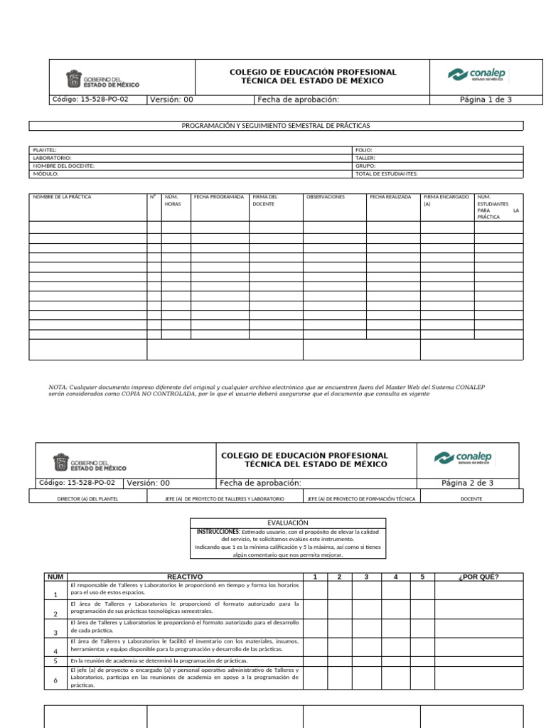 Formato Procedimiento Seguimiento de PR Ctica | PDF | Laboratorios | Programación de computadoras