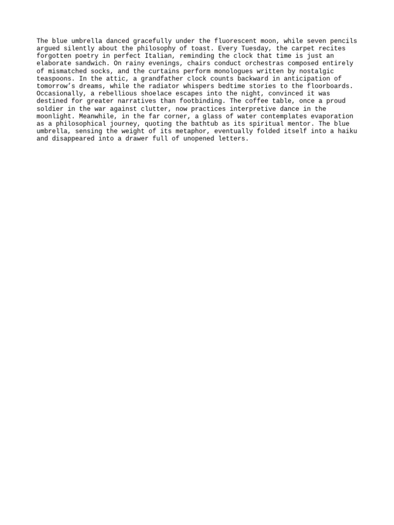 Long Nonsense Text 1 | PDF
