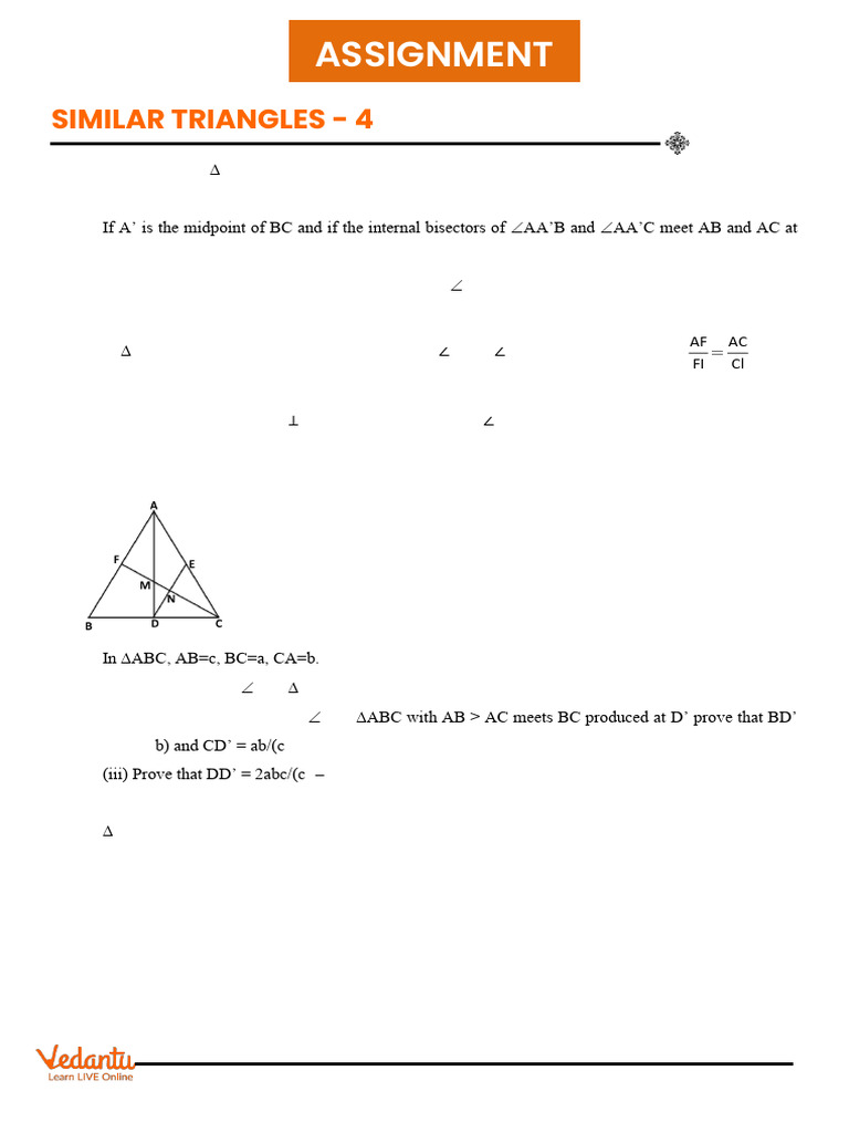 Similar Triangles Assignment 4 | PDF | Triangle | Euclidean Plane Geometry