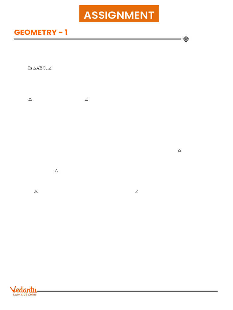 Miscellaneous Problems Assignment 1 | PDF | Triangle | Elementary Geometry