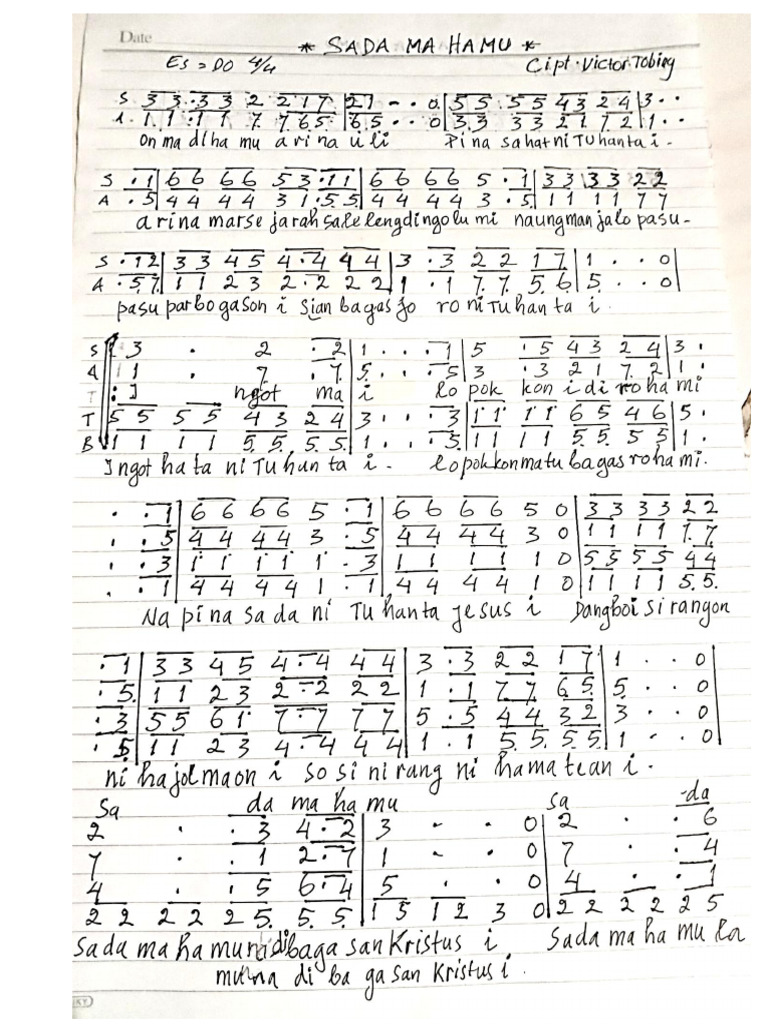 Sada Ma Hamu (SATB) - 03 | PDF