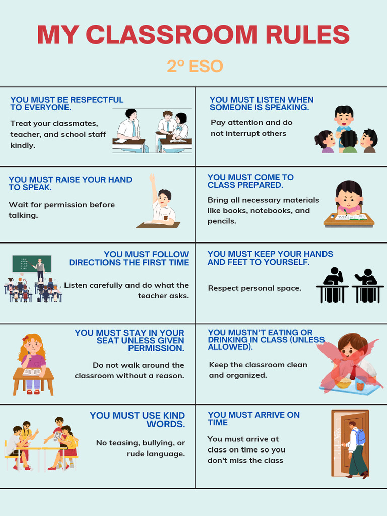 My Classroom Rules 3 | PDF