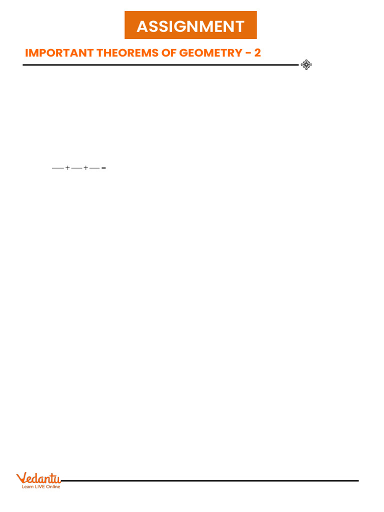 Important Theorems of Geometry Assignment 2 | PDF | Triangle | Elementary Mathematics