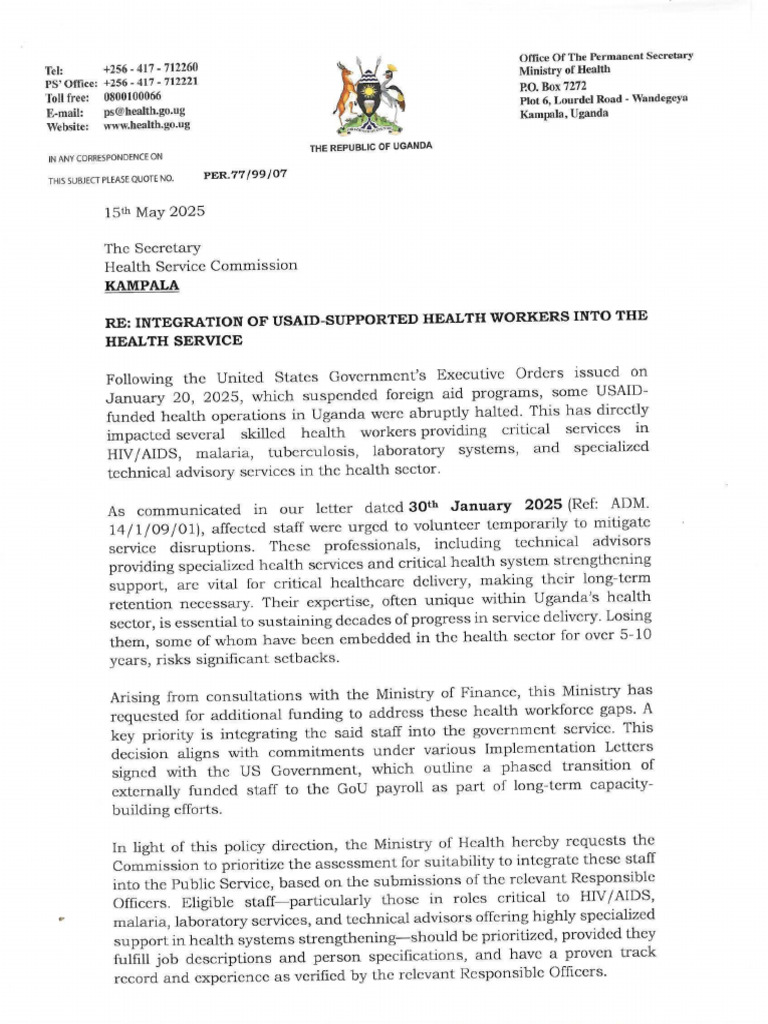 Intergration of USAID Supported Staff | PDF