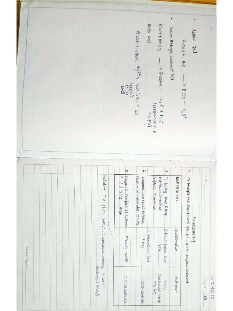 Chemistry Practical experiments | PDF