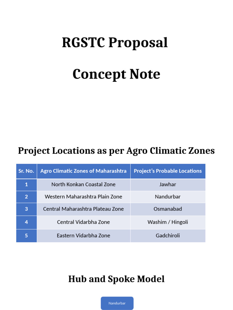 Concept Note - RGSTC Proposal | PDF | Agriculture | Food Industry