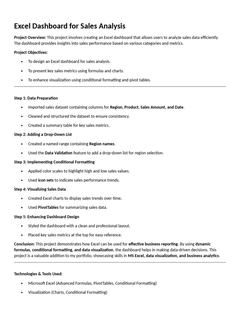 Excel Dashboard For Sales Analysis Pdf Microsoft Excel Data Analysis 1055
