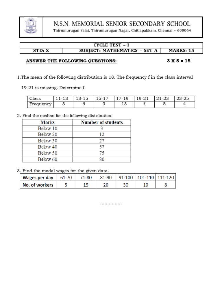 Maths A1 | PDF