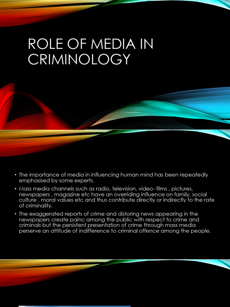 Role of Media in Criminology | PDF