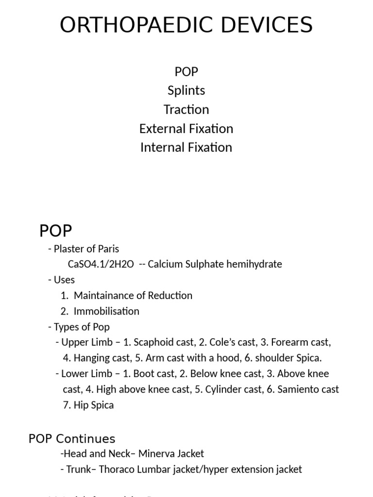 ORTHOPAEDIC DEVICES | PDF | Musculoskeletal System | Surgical Specialties