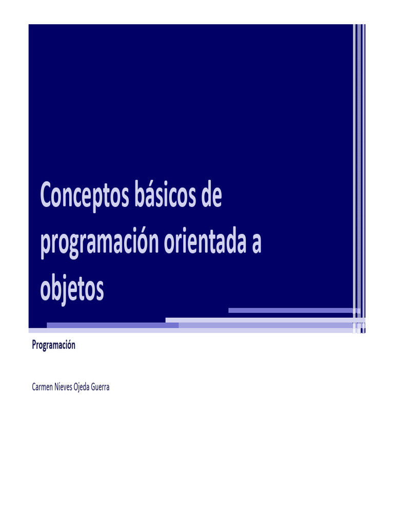 T2-S1 - Conceptos Básicos de Programación Orientada A Objetos | PDF | Programación orientada a ...