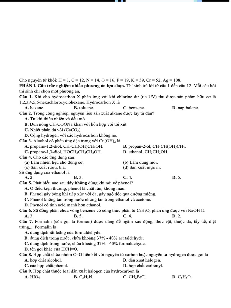 Bộ 5 Đề Hoá Ck2 11 Kèm Đáp Án | PDF
