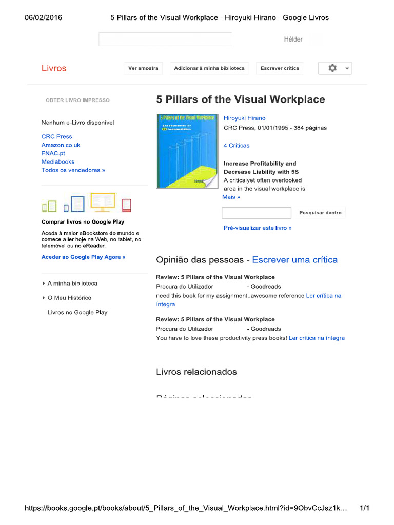 5 Pillars of The Visual Workplace (1995) Hiroyuki Hirano | PDF