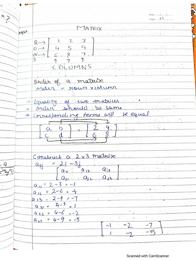 Matrix and Determinants and Differentiation | PDF
