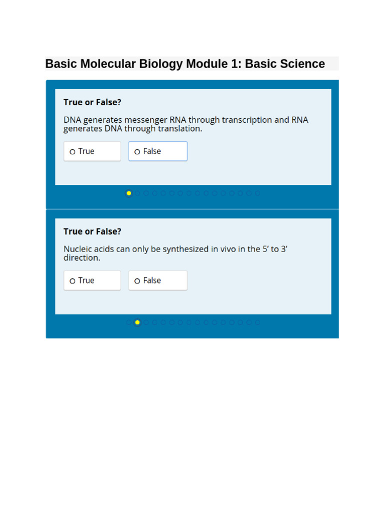 Basic Molecular Biology Module 1 - Basic Science | PDF