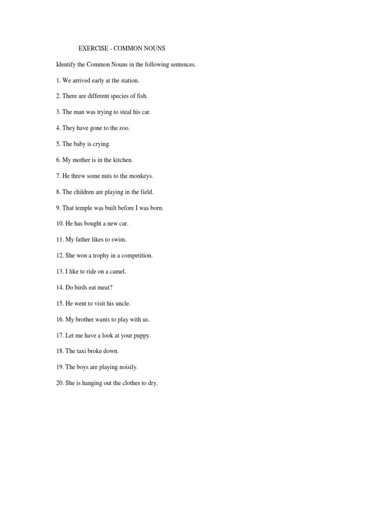 Gender and Noun Exercises Worksheet | PDF | Grammatical Gender | Morphology