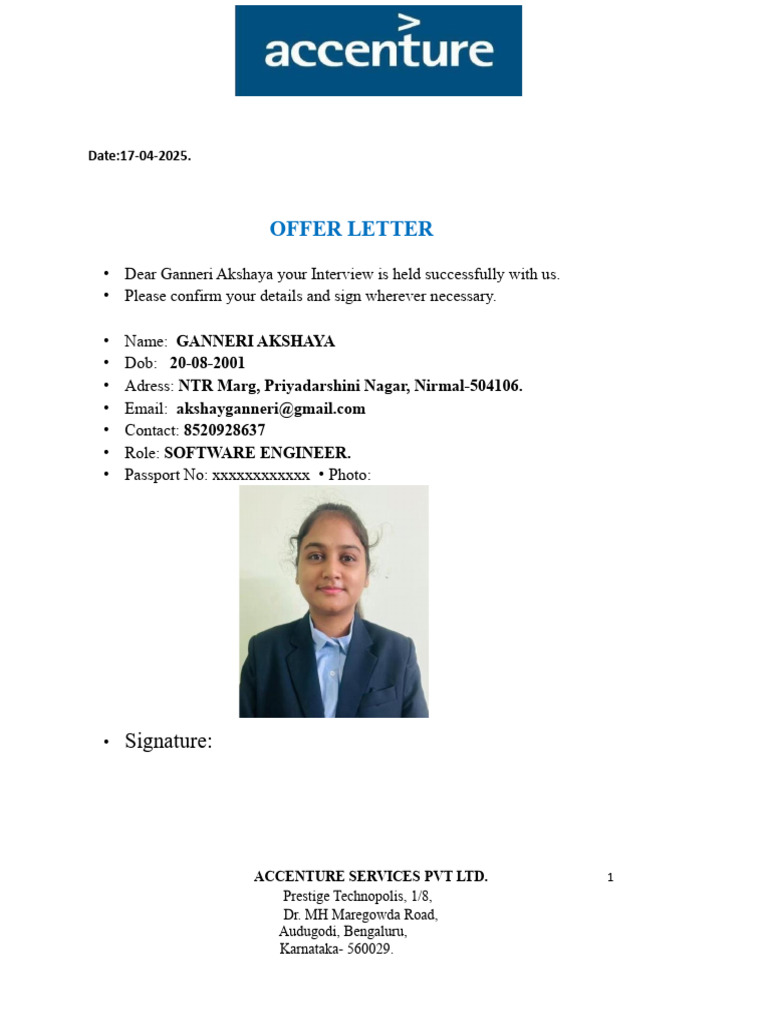 Accenture Freshers List 006 | PDF