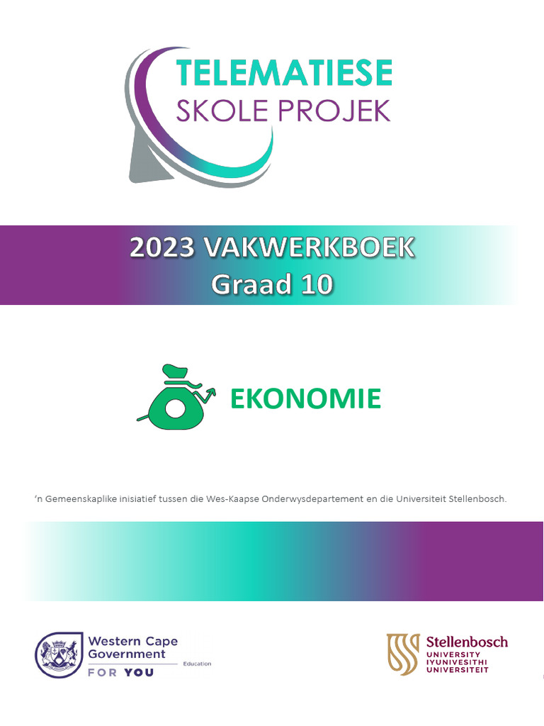 2023 Ekonomie Gr10 Werkbk | PDF