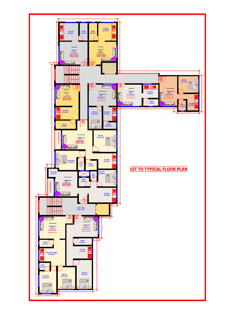 Floor Plan for 1RK and 1BHK Units | PDF