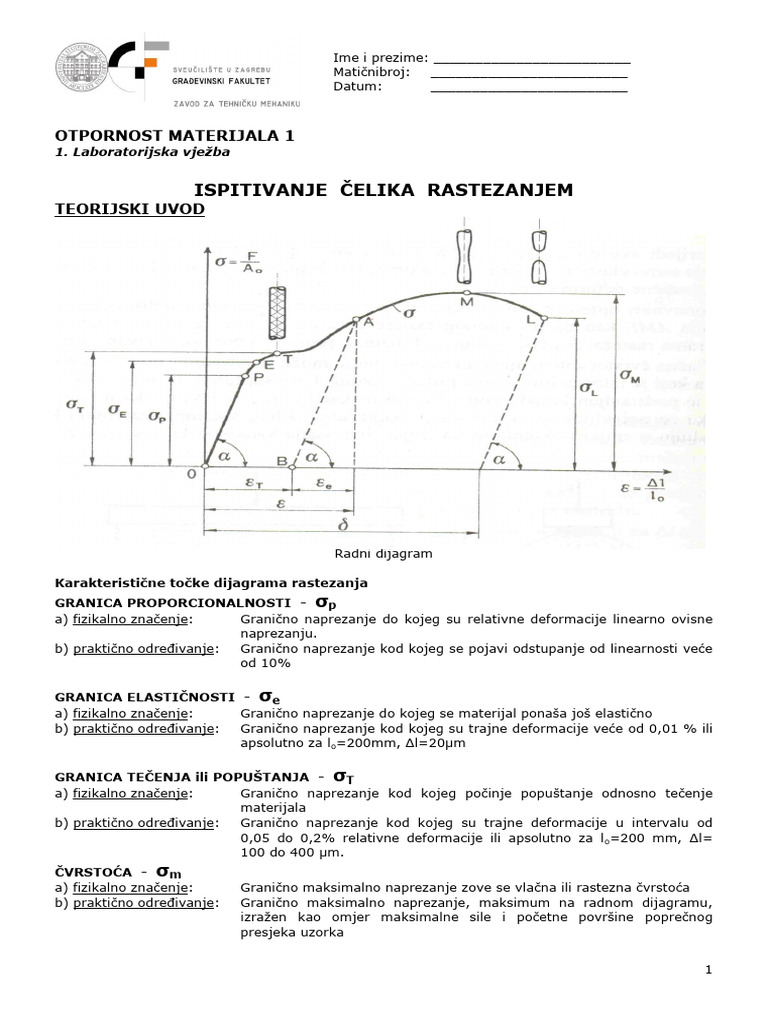 Laboratorijske Vjezbe 1 - PREDLOZAK | PDF